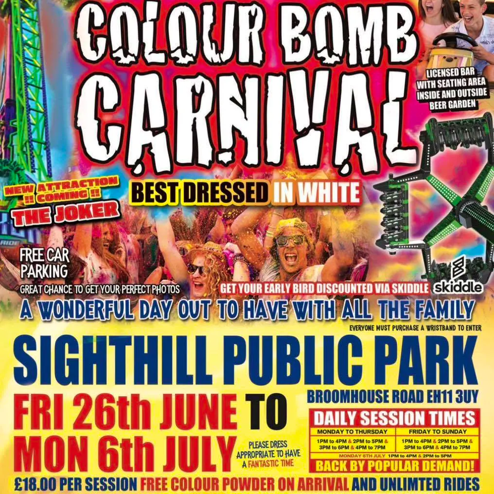 Colour Bomb Carnival 2026 - Upcoming Events & Tickets